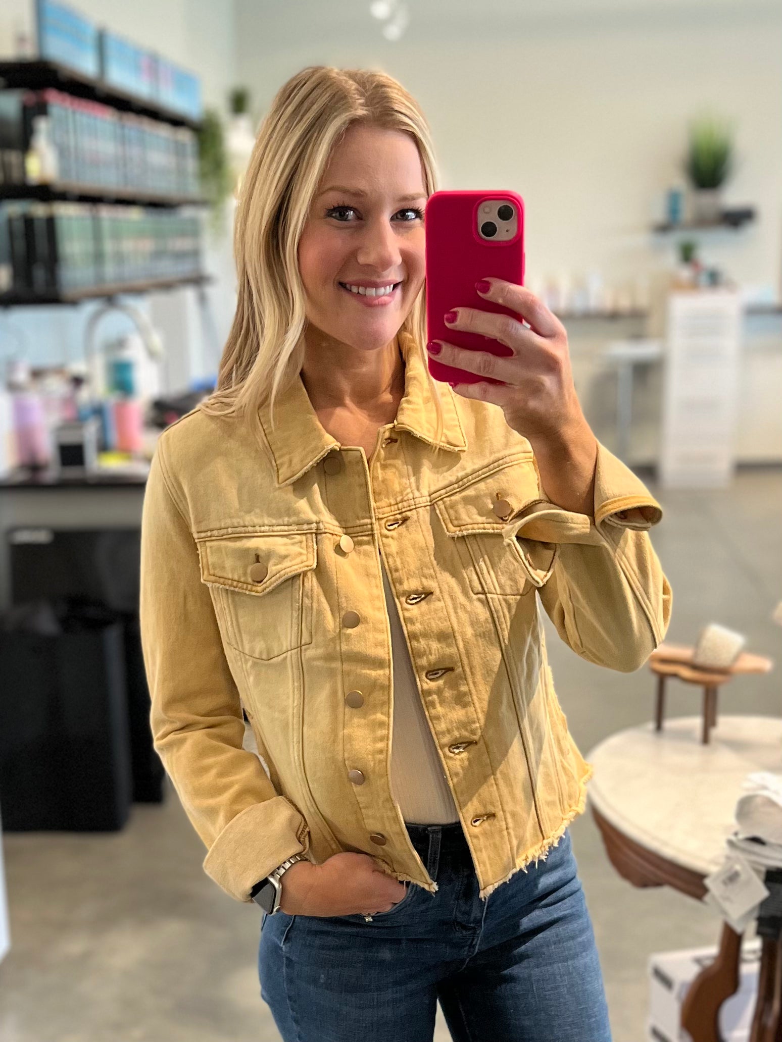 Kut Khaki Jacket Semi Fit With Frayed Hem – Joseph Lane